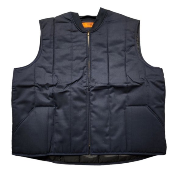 Cintas | Jackets & Coats | Mens Work Vest Navy Blue With Zipper ...